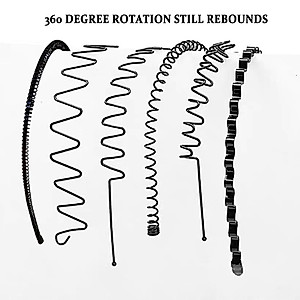 DEEINN Unisex Fashion Headbands, Hair Bands for Outdoor Sports - Wavy Metal Band for Men and Women