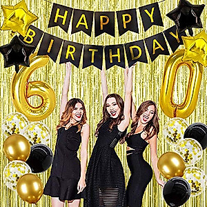 60th Birthday Decorations for Men Women - Happy Birthday Decorations 60 Birthday Balloons Birthday Party Decoration