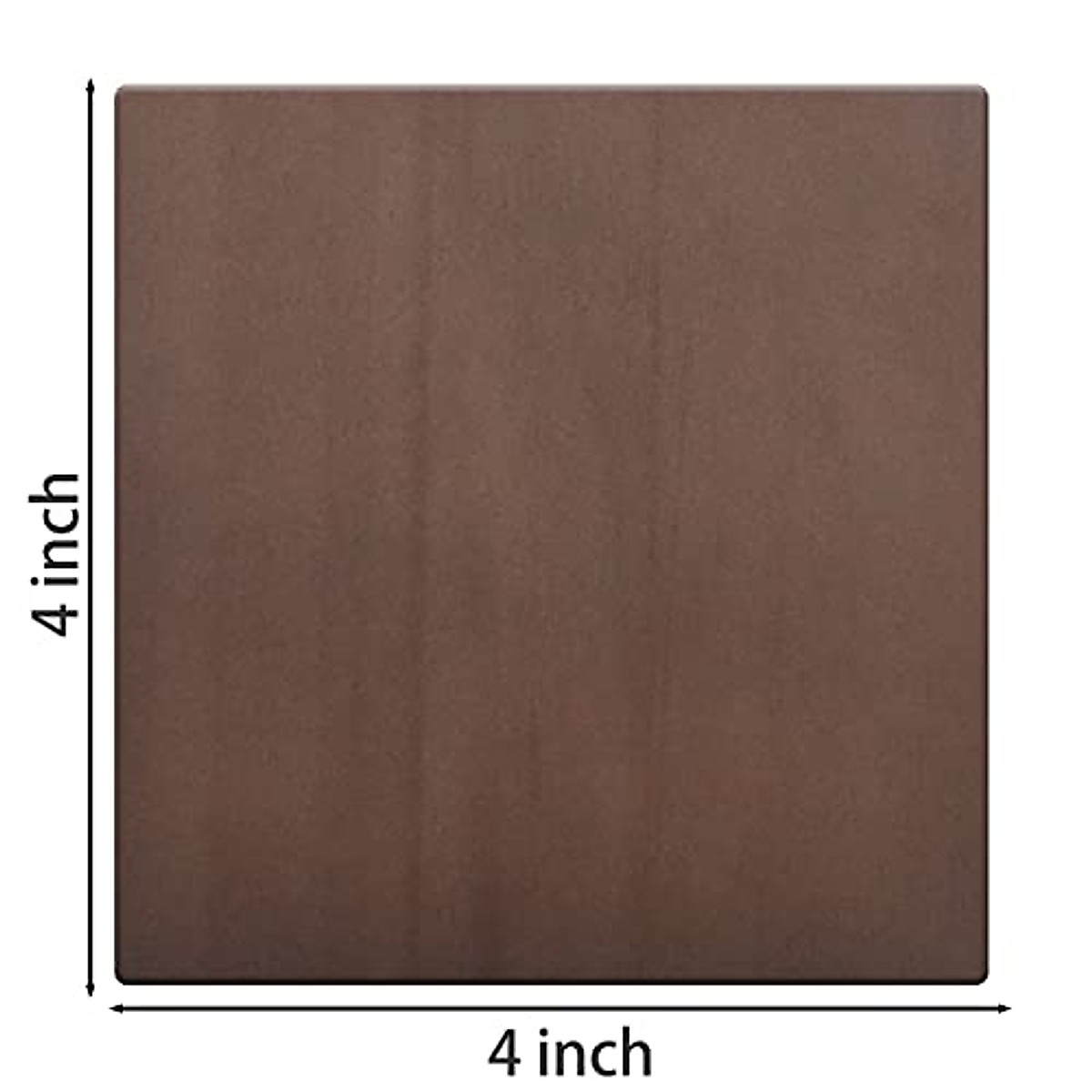 SIJDIEE 4 Inch Wood Drink Coasters, 12 Pack Square Bulk Wooden Coasters with Non-Slip Silicon Dot Stickers for Bar Kitchen Home Dinner Table Decor