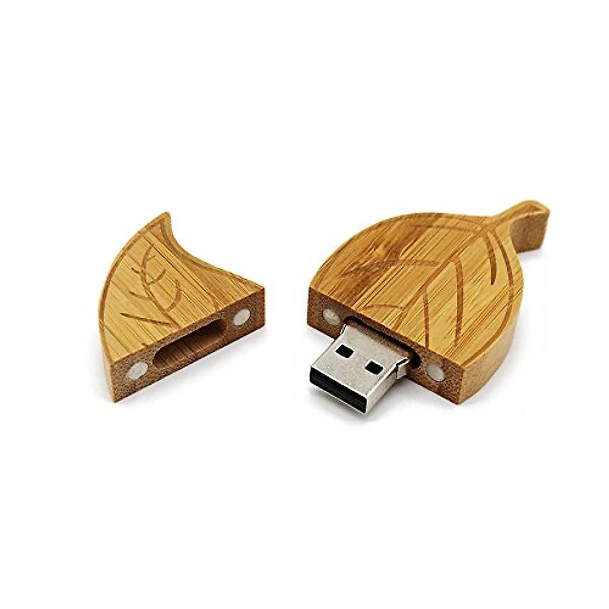 A Plus+ 10 Pack USB 3.0 Flash Drives 64GB Bamboo Leaf USB 3.0 Memory Stick Birthday Gifts