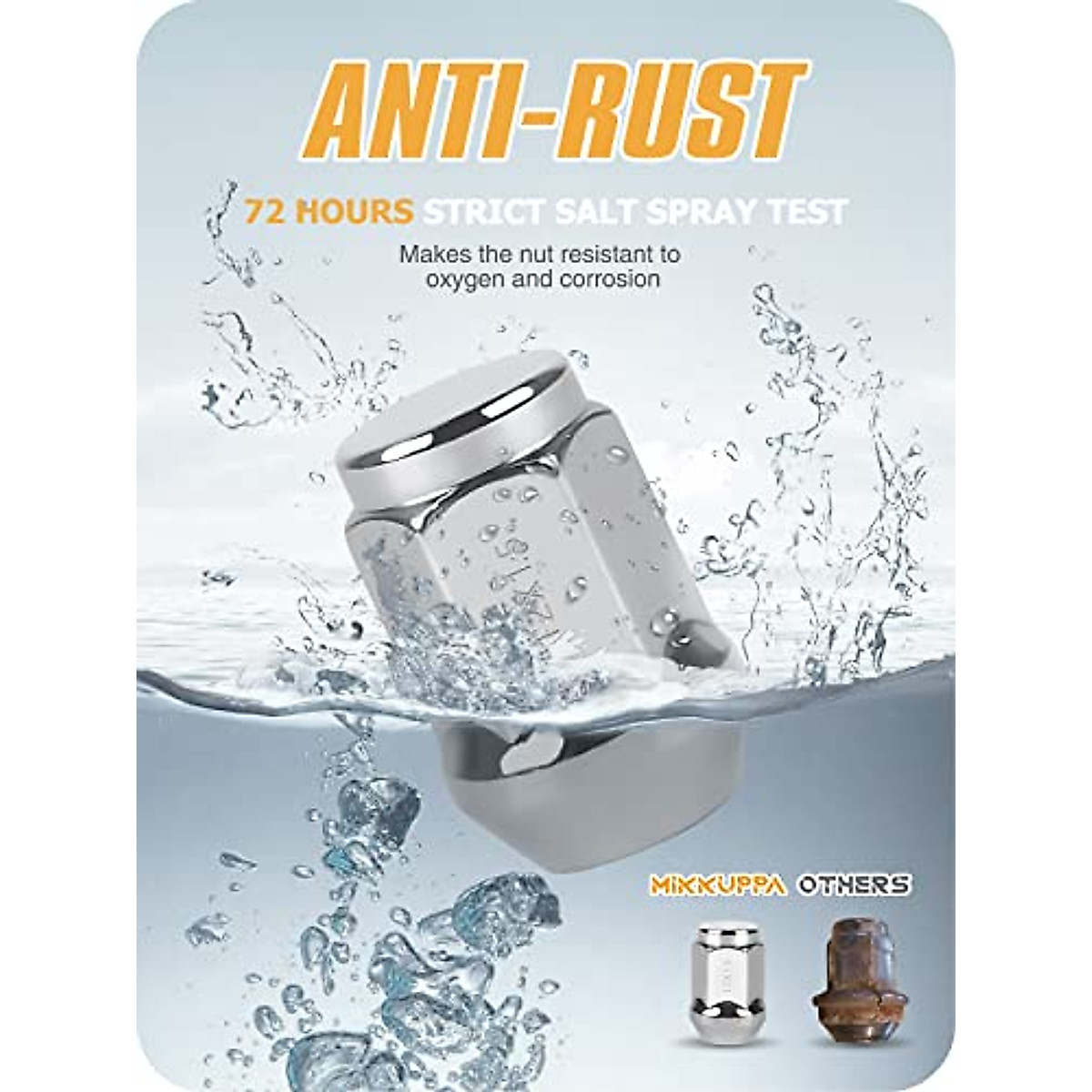 MIKKUPPA M12x1.5 Lug Nuts - Replacement for 2006-2019 Ford Fusion, 2000-2019 Ford Focus, 2001-2019 Ford Escape Aftermarket Wheel - 20pcs Chrome Closed End Lug Nuts