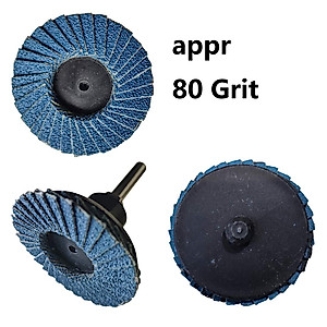 PROSHI Sanding Discs 50 pcs Set, 2-inch roll Lock disc with 1/4 inch Holder, Surface Conditioning Discs for die Grinder Surface Strip Grind Polish Burr Finish Rust Paint Removal