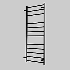 FUREX Towel Warmer 12 Bar Electric Heated Towel Rack Wall Mount Plug-in/Curved 304 Stainless Steel Bath Towel Heater Mirror Polish - Timer