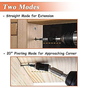 Mesee 3 Pieces Magnetic Pivoting Bit Tip Holder 1/4'' Hex Shank Quick Change Screwdriver Bit Holder Extension Bar Magnetic Screw Drill Tips Holder Extender Bendable in 20° for Corners or Tight Spots