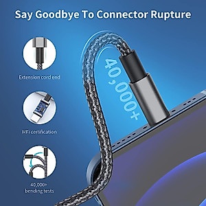 SUPVOL Charger [MFi Certified] 5FT USB A Charging Cable Nylon Braided High Speed Data Sync Transfer Cord