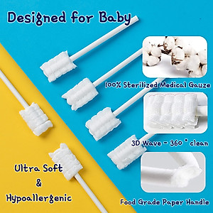 [60 Pcs] Little Fox Baby Oral Cleaner +2 Pcs Finger Toothbrush with Cases, Baby Tongue Cleaner, Newborn Toothbrush, Disposable Tongue and Gum Cleaner, Infant Oral Care and Cleaning for 0-36 Month Baby
