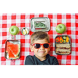 ecozoi Leak Proof Stainless Steel Lunch Box, 3-in-1 Eco Bento Box | Redesigned Silicone Seal + Bonus Lunch Pod | Sustainable Tiffin Eco Friendly Metal Bento Box Food Storage Containers