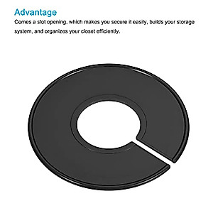 PATIKIL Clothes Dividers 20 Pack Blank Clothing Rack Size Sorting Reusable Wardrobe Round Hanger Separator, Black