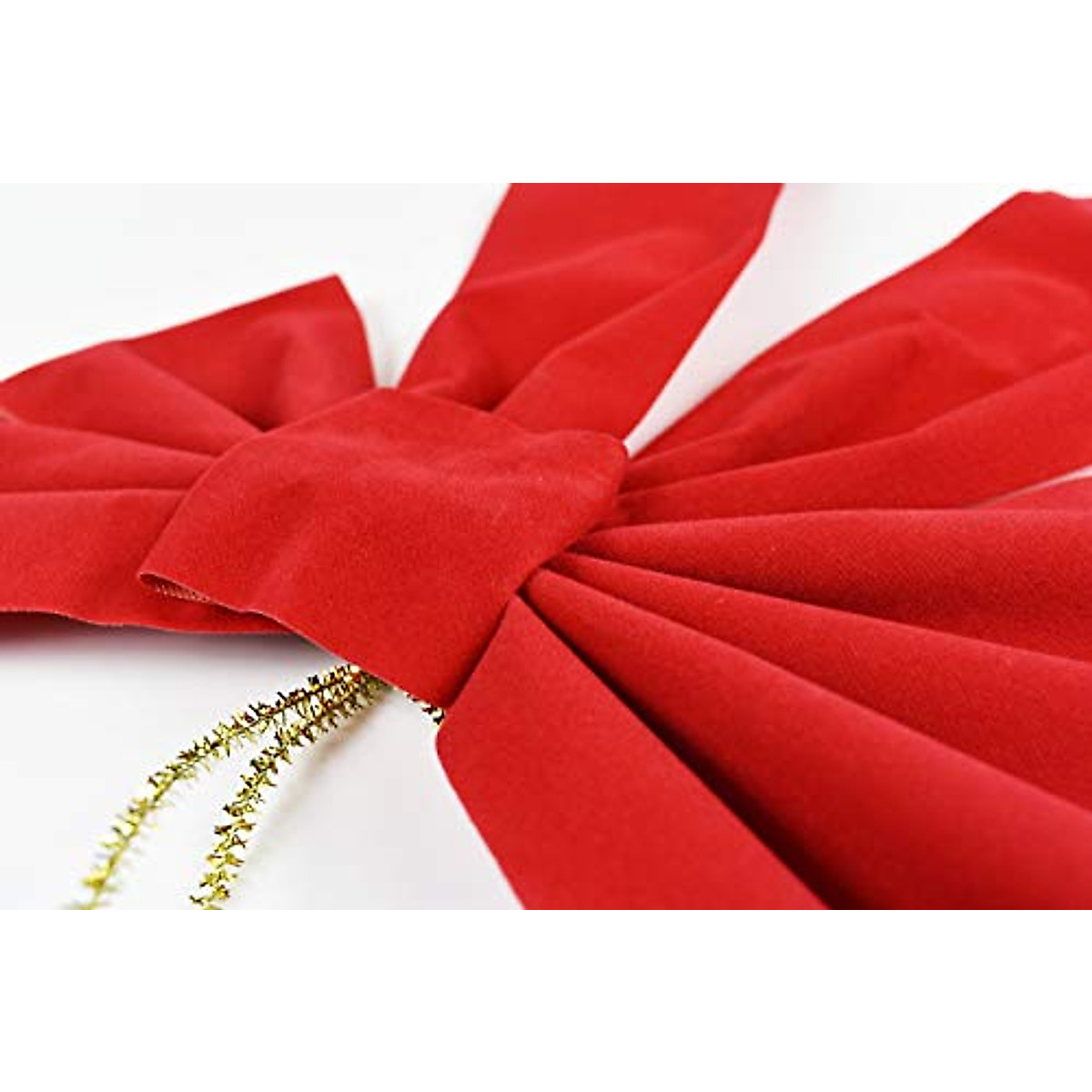 Red Velvet Christmas Bow 9-inch X 16-inch, 20 Pack of Holiday Bows