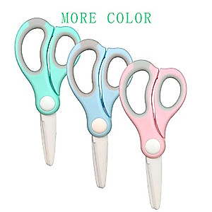Baby Food Scissors Ceramic，Portable Baby Food Scissors without BPA With Box And Dust Cover (Blue)