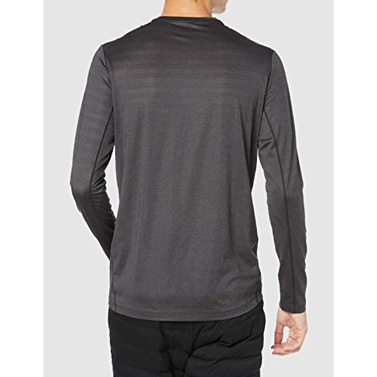 Salomon Men's XA Long Sleeve Tee, Black/Heather, Medium