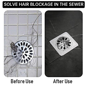 30 PCS, 3.9" X 3.9" Disposable Drain Covers, Disposable Drain Hair Catcher, Disposable Drain Covers for Shower, Disposable Filter Patches for Drain, Disposable Shower Drain Hair Catcher Mesh Stickers