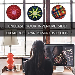 Window Art KIT Create 2 Unique Designs! Creative Colorful Suncatcher Craft Kit. All Abilities/Ages, Children/Kids/Teens/Adults. Make Your Own and Share The Fun! Window Art Wonders by Baggy Wrinkl