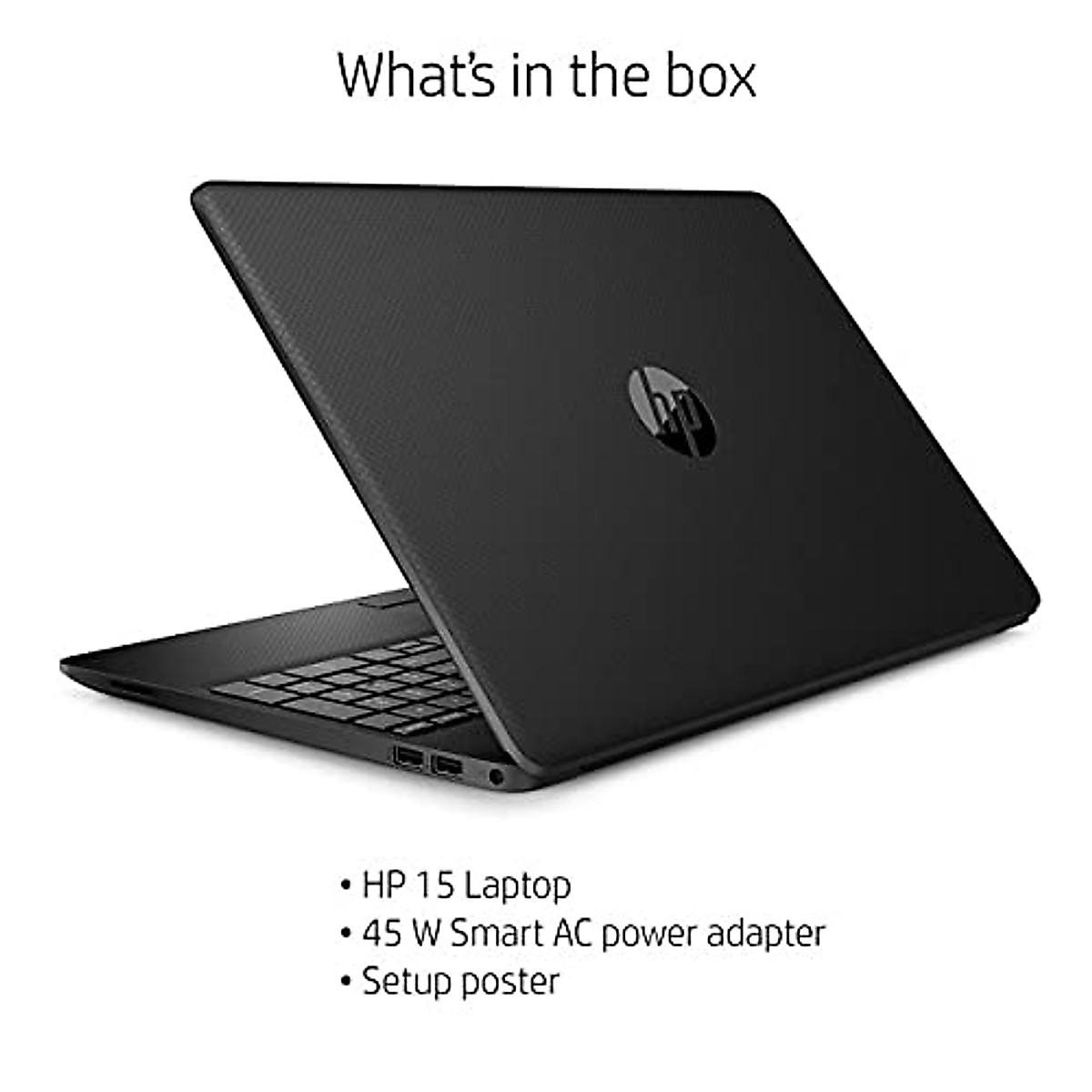 Newest 2021 HP 15.6 FHD IPS Laptop, Celeron N4020, 8GB RAM, 128GB SSD, Black, Type C, HDMI, Online Meeting, Windows 10 Home in S, Plues 1 Years Office 365 (H1001DW)