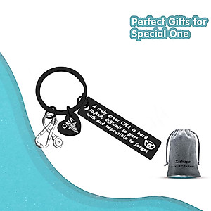 for CNA Gifts Keychain Certified Nursing Assistant Gifts A Truly Great CNA is Hard to Find Keychain Christmas Birthday Retirement Leaving Gifts Nurse Week Gifts CNA Appreciation Gifts