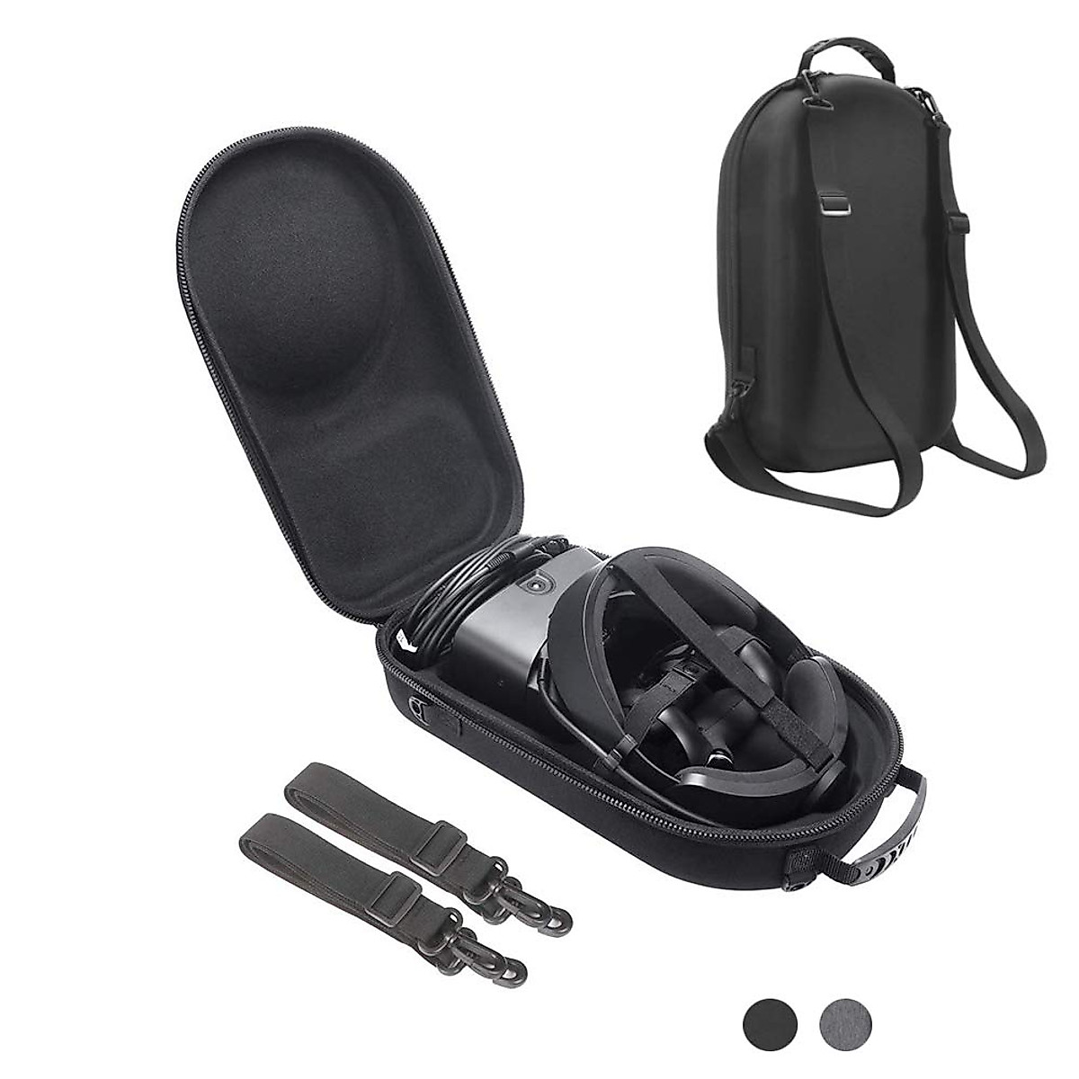 Esimen Fashion Hard Case for Oculus Rift S PC-Powered VR Gaming Headset and Controllers Accessories Travel Bag (Black)