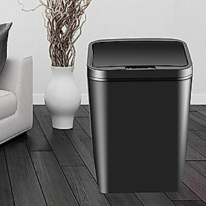 Smart Trash Home Kitchen Office Hotel Room Automatic Sensor Trash Can - Black