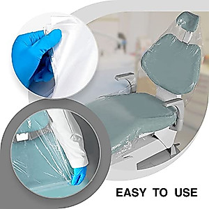 Pruvade Dental Full Chair Covers - 29" x 80" |Box of 125| Disposable Clear Plastic Sleeve Protectors, Waterproof Plastic Cover Sleeves for Dental Chair, Seat, Headrest, Tattoo Chair and Hydraulic Bed