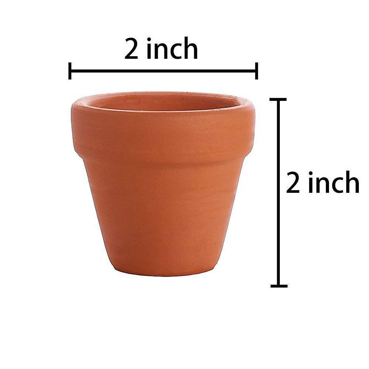 BESTTOYHOME 48 Pcs Small Mini Clay Pots 2'' Terracotta Pot Clay Ceramic Pottery Planter Cactus Flower Pots Succulent Nursery Pots- Great Plants,Crafts,Wedding Favor