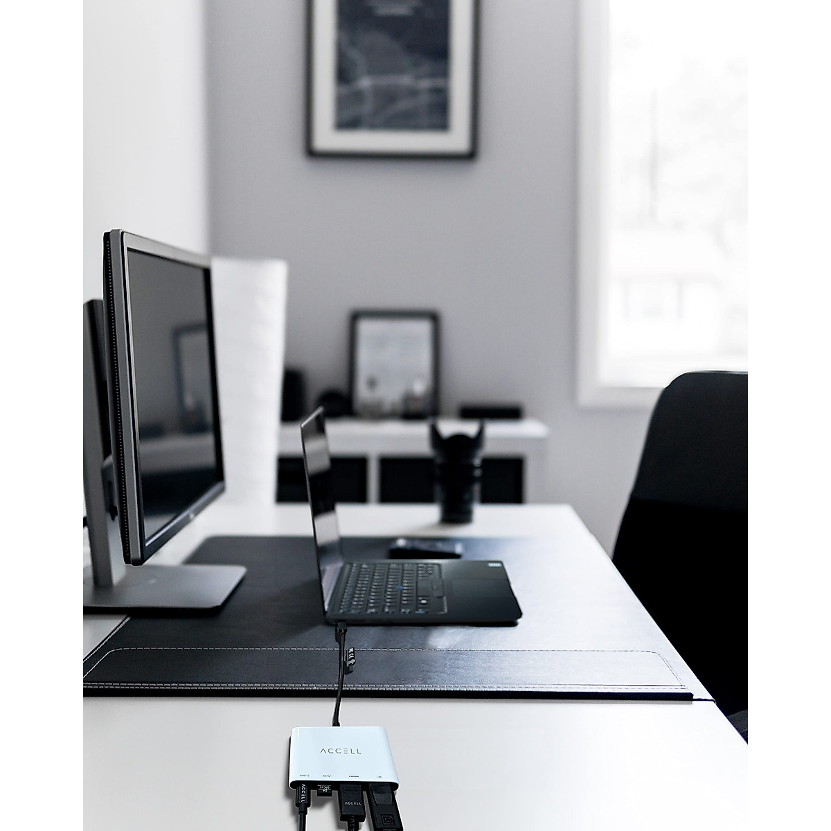 Accell USB-C Mobile Multiport Adapter - DisplayPort 1.4, HDMI 8K, USB 3.1 Gen 2, 90W Power Delivery - U241B-001F, White