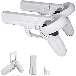 NIUVR VR Game Stock Grip Cover Compatible with Quest 2 Touch Controllers, Grips Accessories VR Handle Cover Enhanced FPS Gaming Experience with Quest 2 Touch Controller