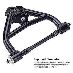 1970-81 Camaro Upper and Lower Tubular Control Arms, Black, Set