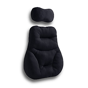 PYXAYS Lumbar Support Pillow for Office Chair Gaming Chair, car seat, Wheelchair, Office Chair Back Support Back Cushion Lumbar Pillow Provide lumpar Support Chair Back Support Black