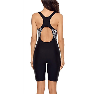 beautyin Women's Sports One Piece Swimsuit Boyshort Racerback Padded Swimwear M