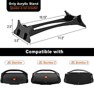 Desktop Stand for JBL Boombox 3/Boombox 2/Boombox, TXEsign Acrylic Speaker Mount Base Holder Desk Display Stand Table Stand Holder for JBL Boombox
