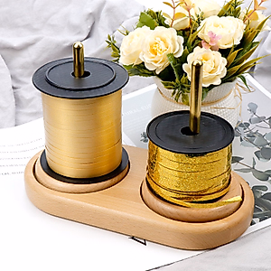 Antrader Double Yarn Holder Wooden Yarn Holder Dispenser for Crocheting Double Wooden Yarn Holder Handmade Yarn Ball Holder Crocheting Spindles Twirling Yarn Holder,1Pcs