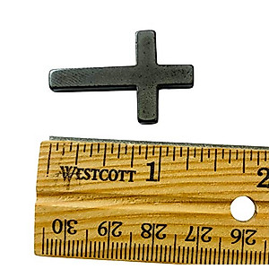 Westmon Works Hematite Pocket Cross Charm with Holy Card Gift Set