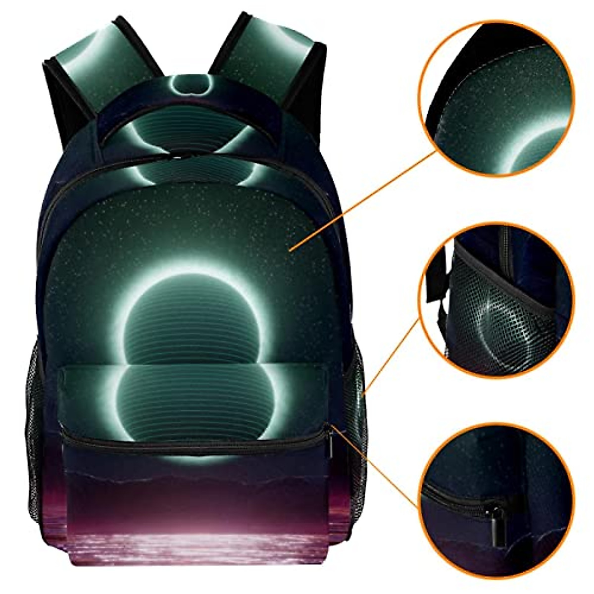 Teens Student Backpacks Boys Girls School Bookbags Laptop Backpack Fascinating Planet Schoolbag Purse Casual Daypack Bag with Multiple Pockets