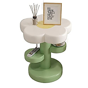 VejiA End Table Unique Flower Shaped Side Table, Small Accent Nightstand, Couch Table End Table Bedside Tables, Living Room Coffee Table, and Sofa Table 20.4 * 23.6 Inches Sid