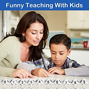 Lohoee Teaching Dice 16mm Math Dice Games for Kids 8-12 for Math Teaching Classroom Supplies Acrylic Material (20Pcs Math Operation Dice + 20Pcs Number Dice + 20Pcs Dot Dice)