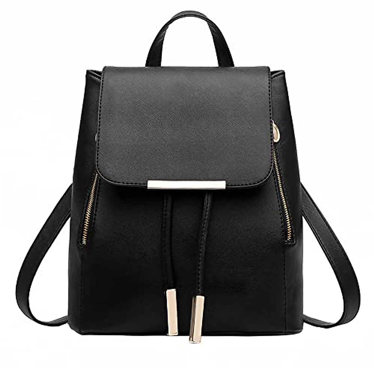 navor Girls/Women Waterproof Daypack Casual Backpack Convertible Business/Travel Leather Backpack/Handbag [Black]