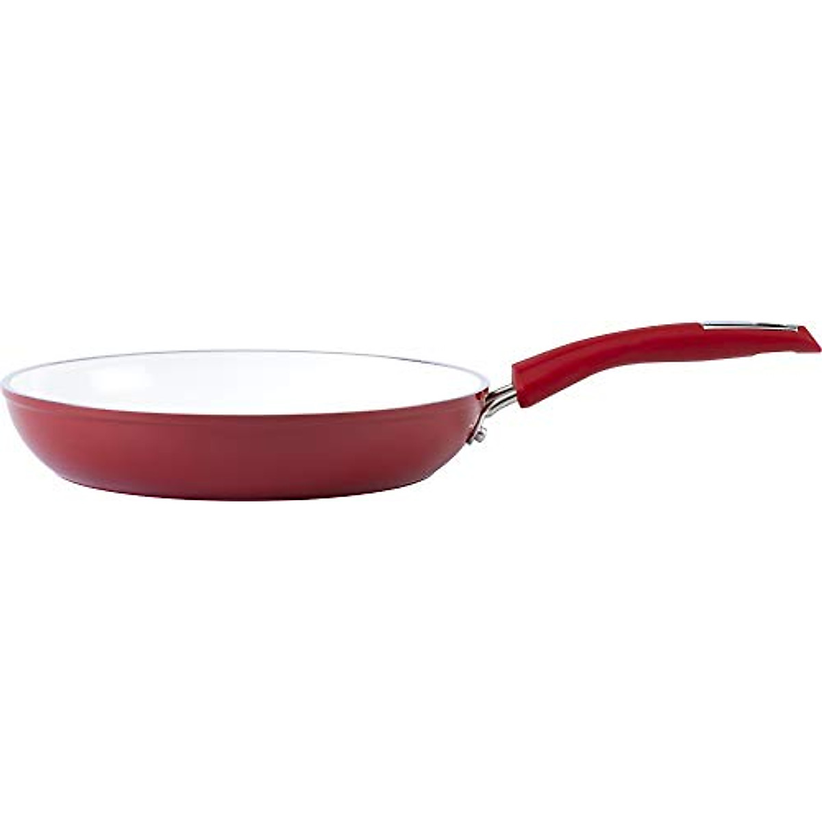 Bialetti Aeternum Ceramic Nonstick Cookware Set, 10 Piece Cookware Set, Red/White