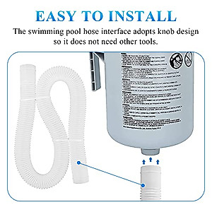 1-1/4 Inch x 3ft Pool Skimmer Hose Replacement for Intex Above Ground Pool Skimmer Pump Transfer Hose