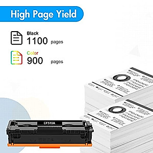 INFITONER 204A Toner Cartridges 4 Packs Compatible for HP 204A CF510A CF511A CF512A CF513A for HP Color Pro M180 M181 M180n M181fw M154nw M154a M154 Series Printer Ink ( Black Cyan Yellow Magenta )