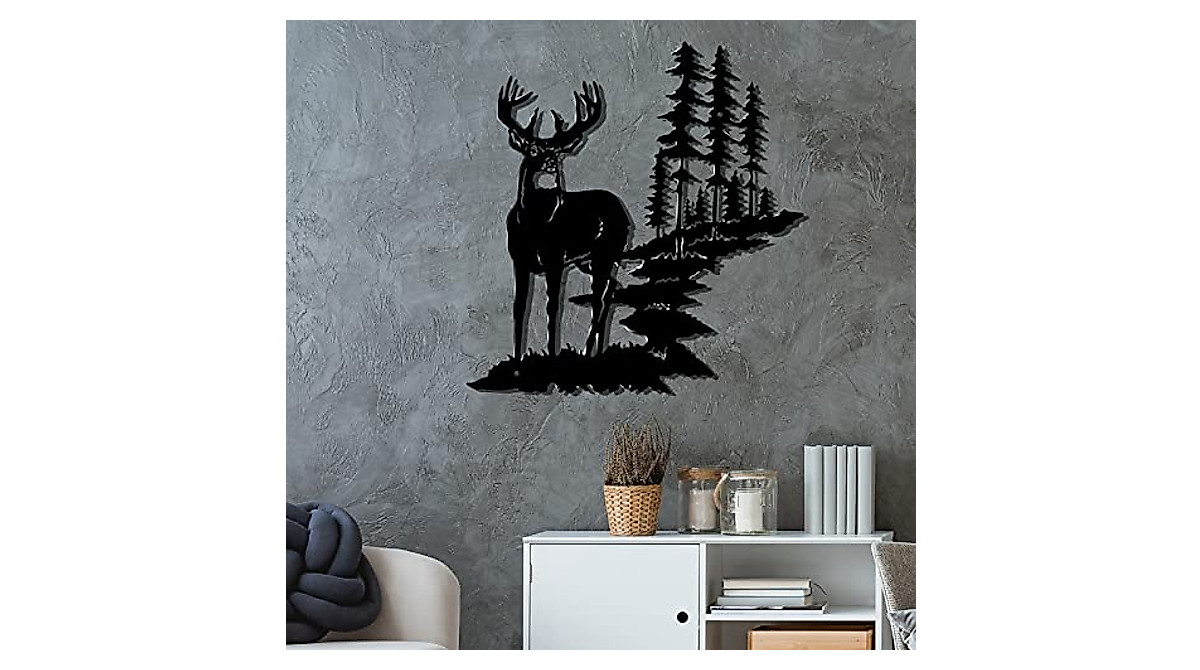 Metal Deer Wall Art: Rustic Forest Decor for Home & Garden