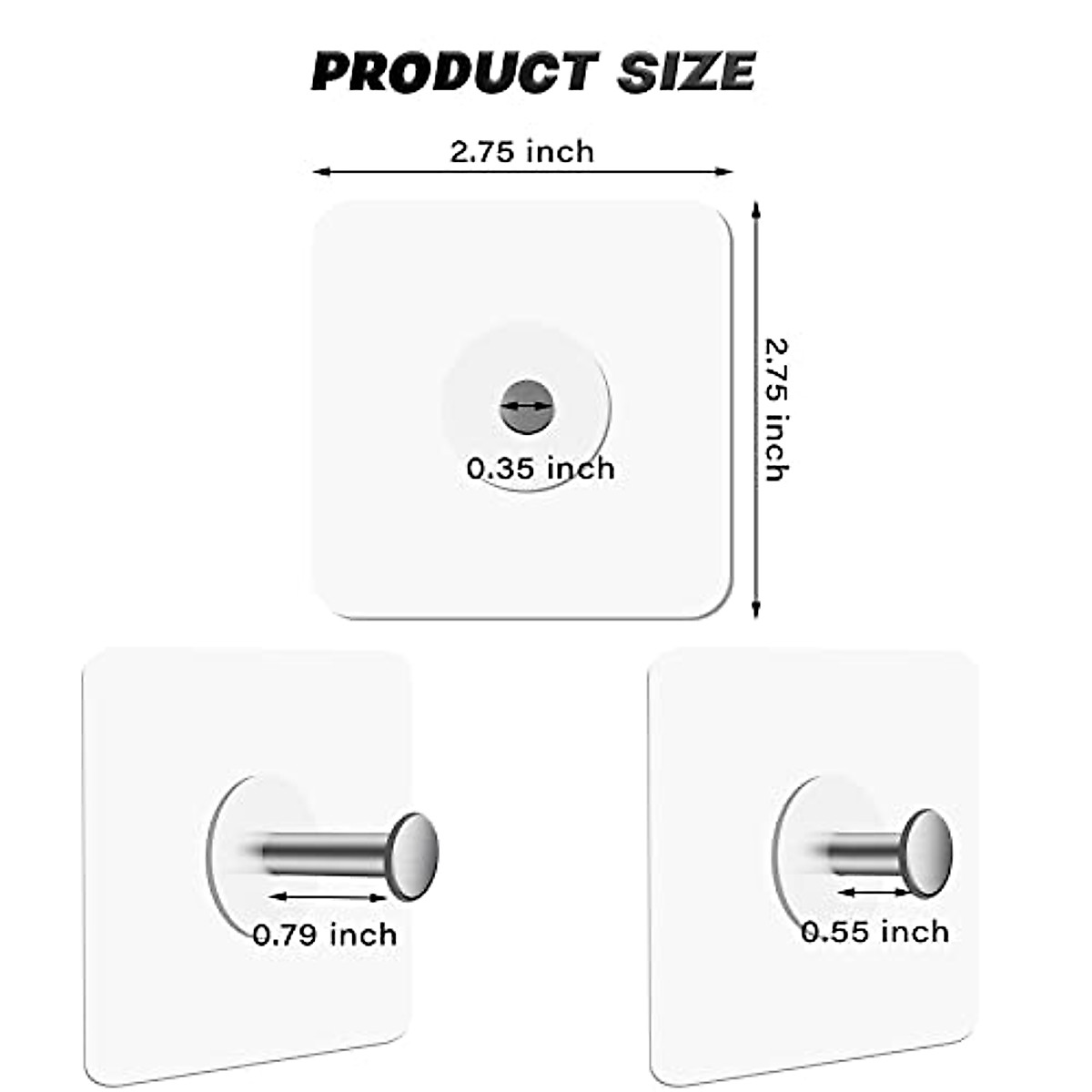 10 PCS Adhesive Wall Hooks, NO Damage Wall Hanging Hooks Sticker, Heavy Duty Adhesive Hook for Picture Hat Keys Bathroom Kitchen Tools Hanging, Screw Free Wall Hooks