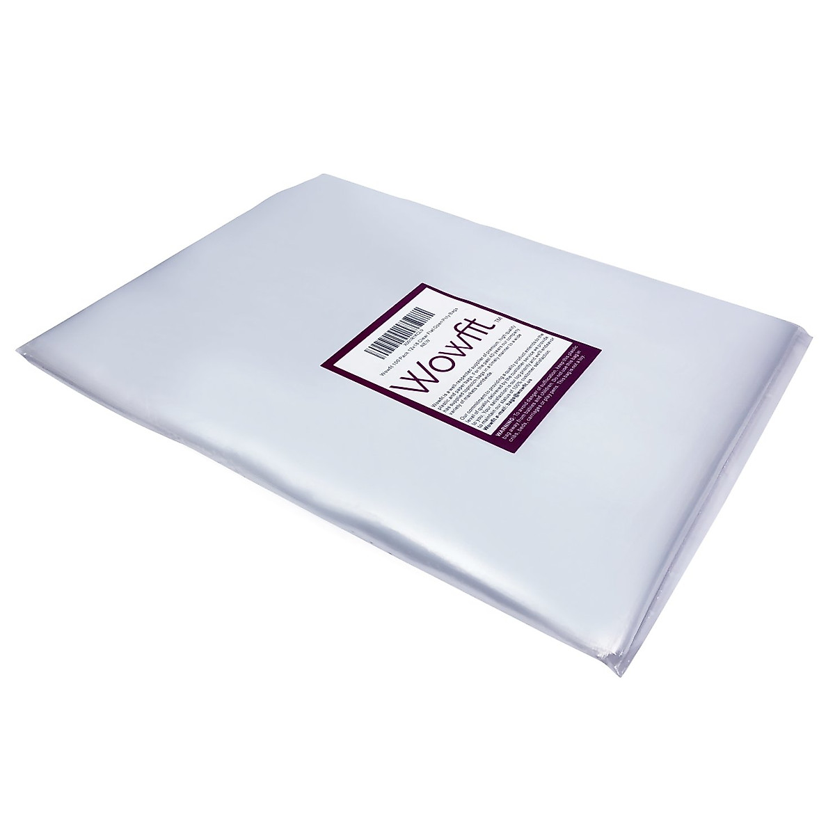 Wowfit 10 CT 21x31 inches 1.6 Mil Clear Plastic Flat Open Poly Bags Great for Proving Bread, Dough, Storage, Packaging and More (21 x 31 inches)