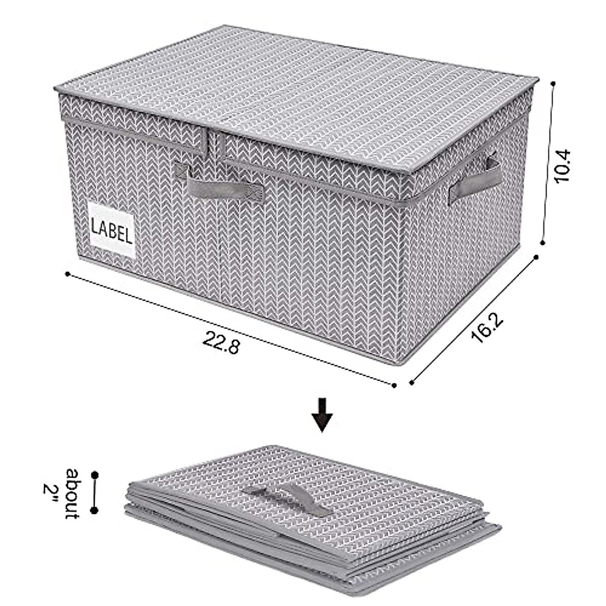 GRANNY SAYS Bundle of 1-Pack Extra Large Rectangle Storage Bins & 3-Pack Large Rectangle Closet Storage Bins with Lids