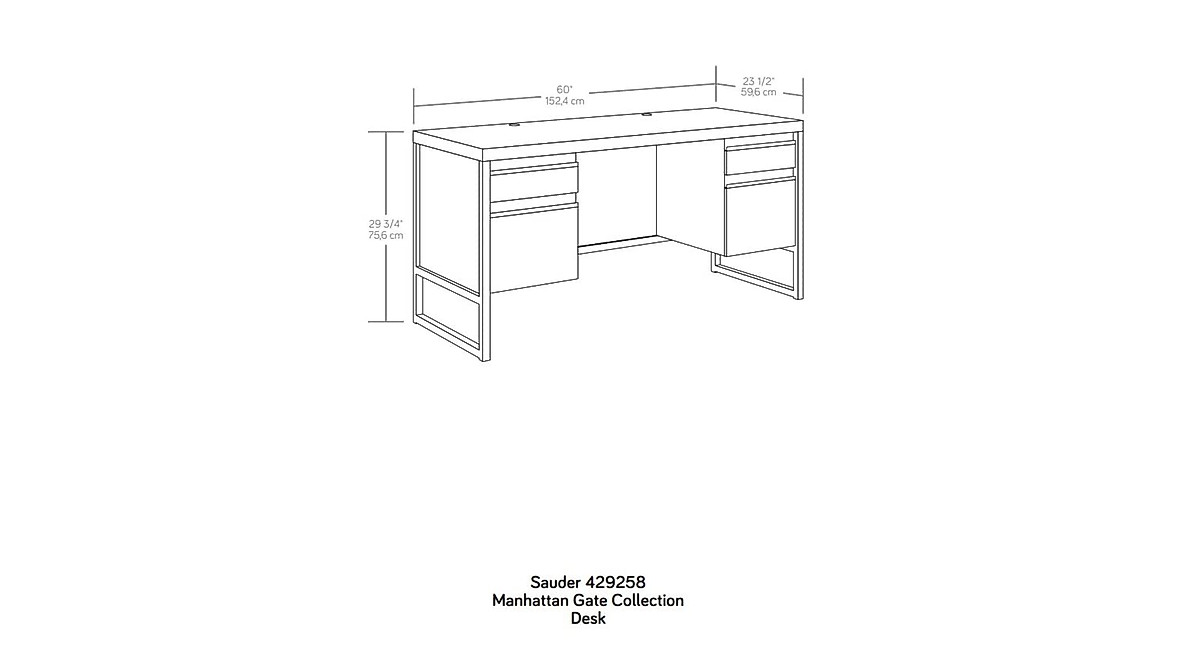 Sauder Manhattan Gate Desk in Mystic Oak – Stylish Home Office Solution
