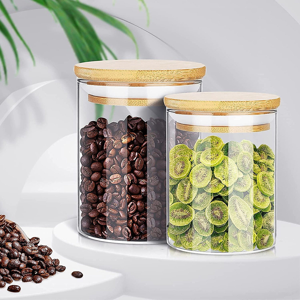 Labros Borosilicate Glass Container Glass Jar with Bamboo Airtight Lid, 9 Pieces,Rice and Spice Jars (220 ml) ||"CUSTOMER TRUST IS OUR SUCCESS" ||9 Pieces, Clear