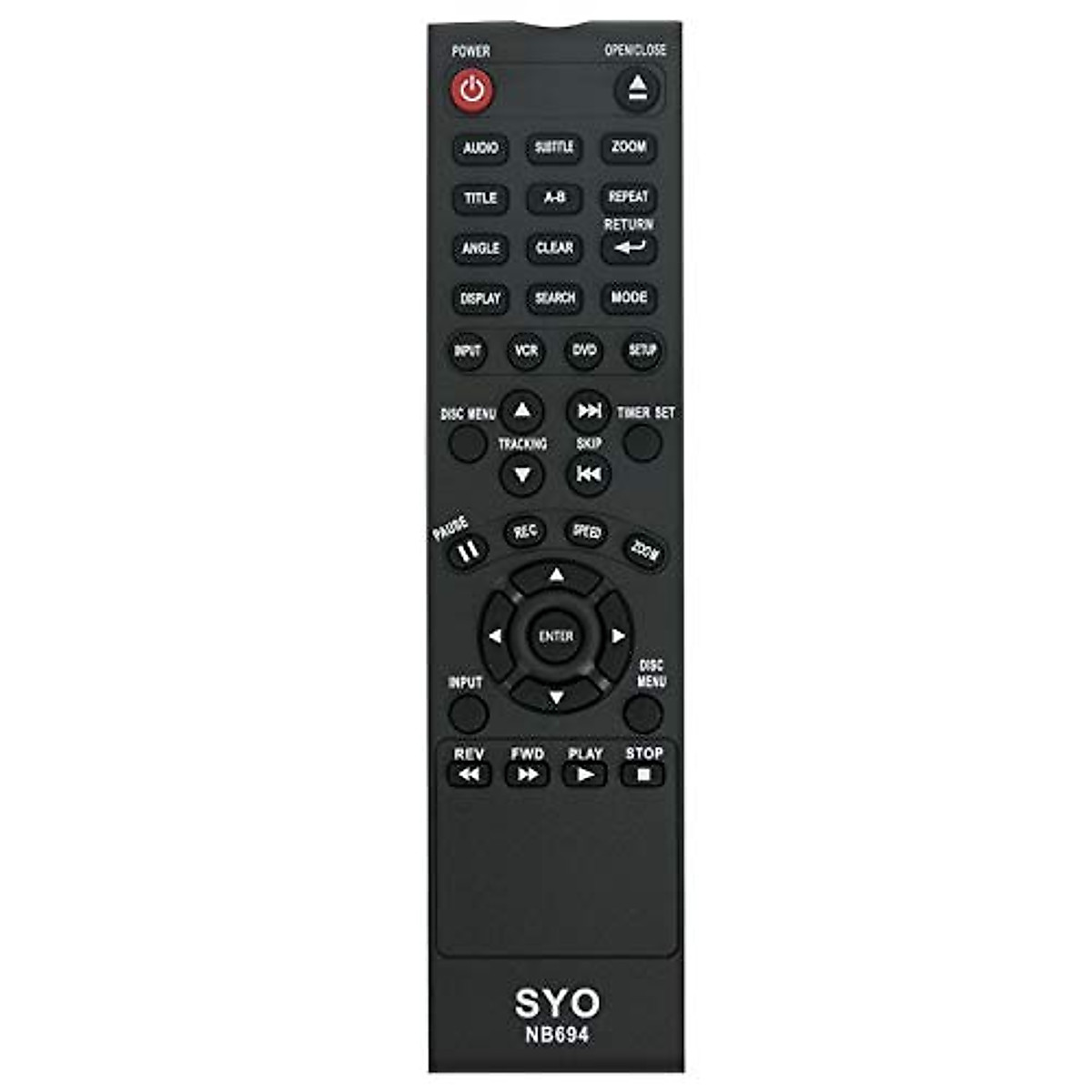 NB694UH NB694 Replace Remote Control fit for Sanyo FUNAI DVD VCR Combo Player FWDV225F DV220FX5