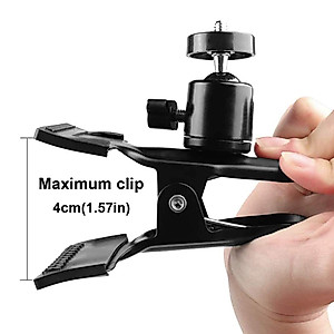CALIDAKA Guitar Head Clip Guitar Phone Holder Smartphone Guitar Capo 360 Rotation Headstock Cell Phone Clamp Clip Mount for Electric or Acoustic Guitars, Fits Smartphone with 2.16in-2.95in