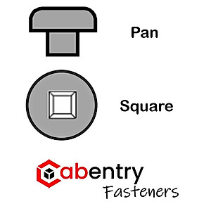 Cabentry Brand | Wood Screws | Pan Head | Square Drive | #6 | 1 1/4 Inch | Deep Thread | Sharp Point | Black Oxide Finish | 100 Pack