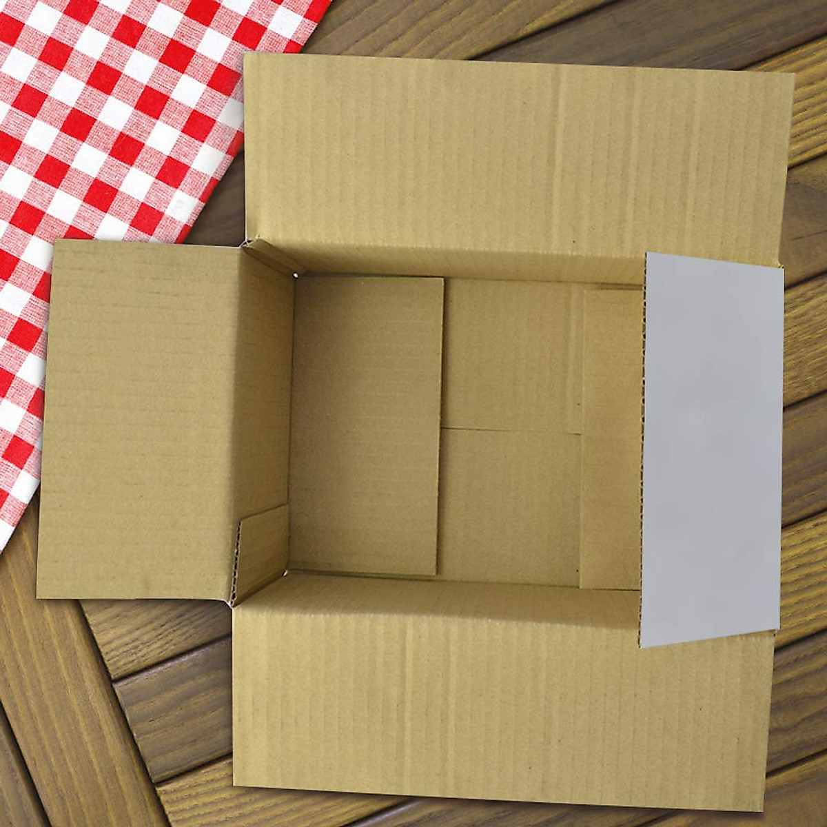 PETAFLOP Cardboard Boxes 6x4x4 Shipping Boxes White Kraft Corrugated Small Mailer Boxes, 25 Pack