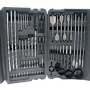 204 Piece Professional Drill Bit Set- Complete Wood Metal Masonry Kit