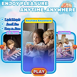 2 Pc New Speed Push Handheld Game Machine-Fidget Console,Quick Push Light Up Pop Game for Adults and Kids,Music Whack A Mole Stress Relief Fidget Toys,Squeeze Poppet Sensory Push Pop Bubble Toy (PB)